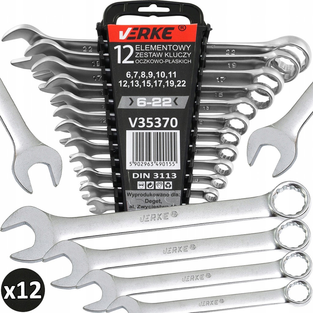 Set chei fixe combinate 6-22mm 12 bucati Cr-V (V35370) - eMAG.ro