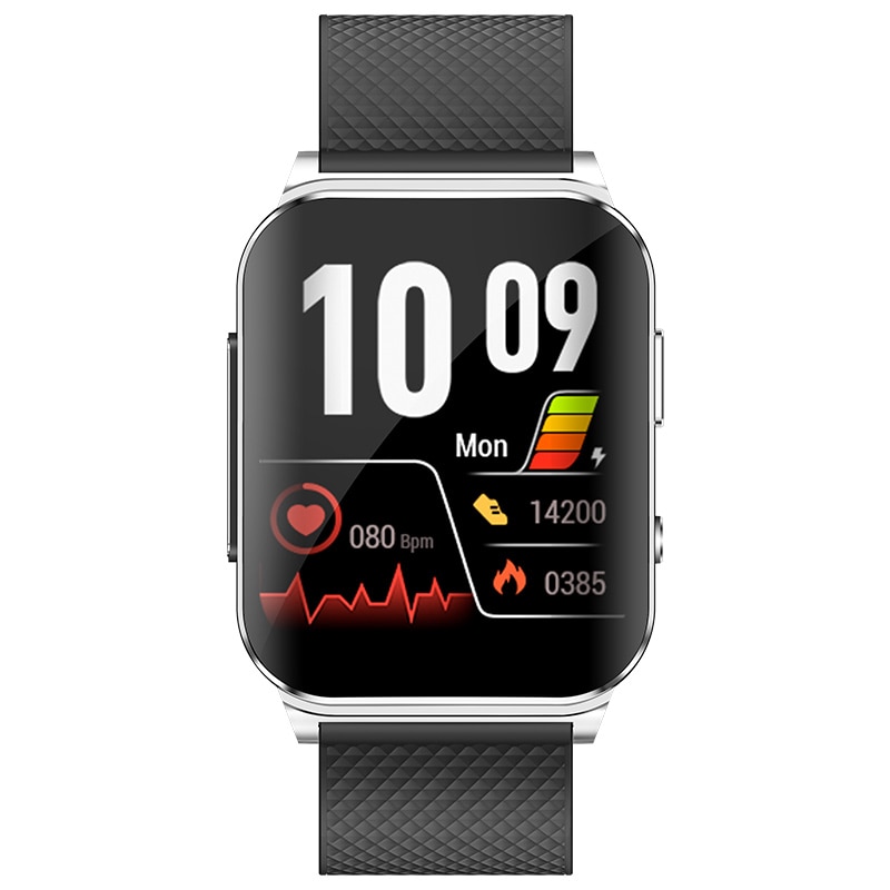 Smartwatch iSEN EP03 Silver, 1.83" IPS HD, ECG, Ritm cardiac, Presiune ...