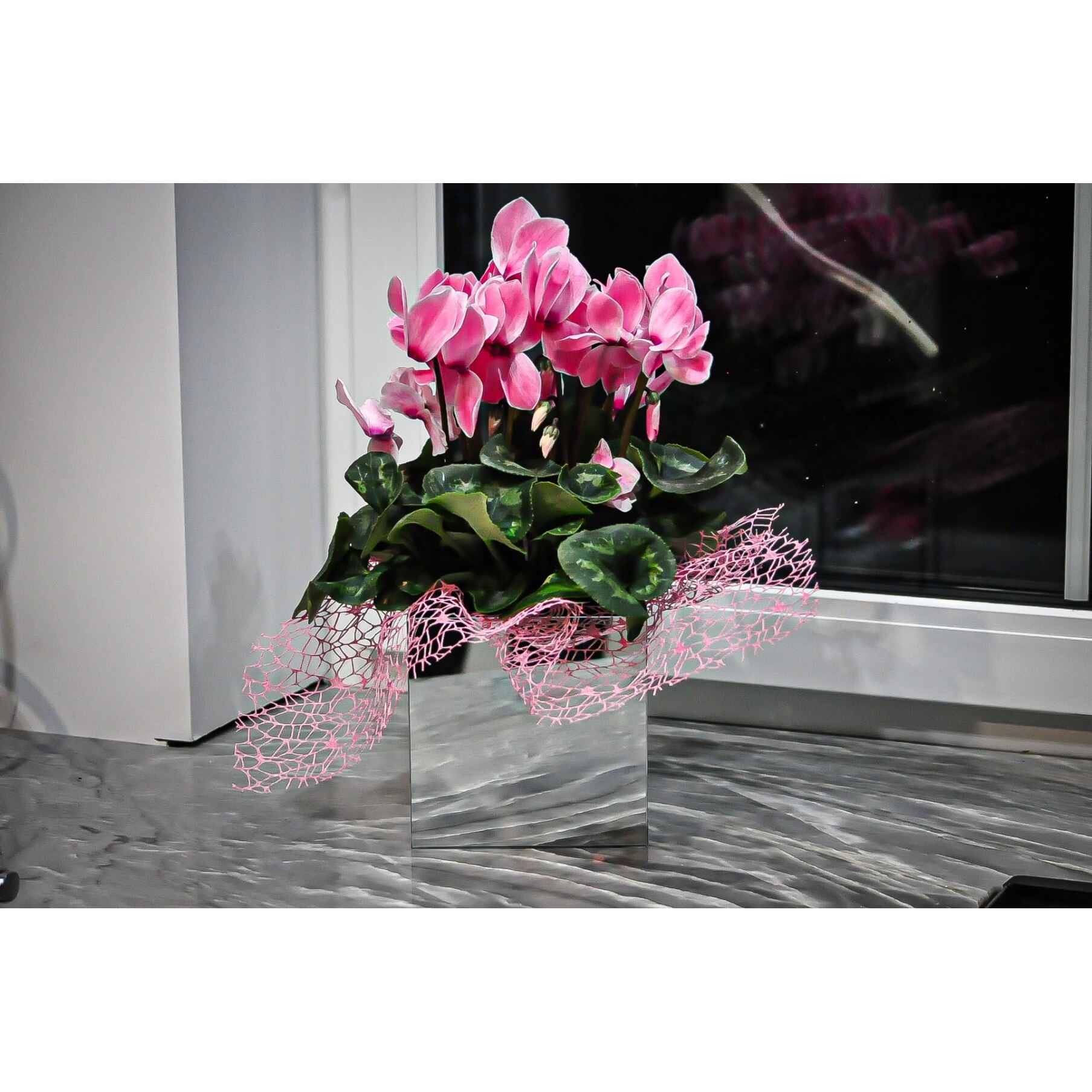 Vaza ghiveci, Domex Decor, Sticla, 15 cm, Oglinda - eMAG.ro
