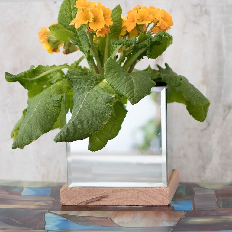 Vaza ghiveci, Domex Decor, Sticla, 15 cm, Oglinda - eMAG.ro