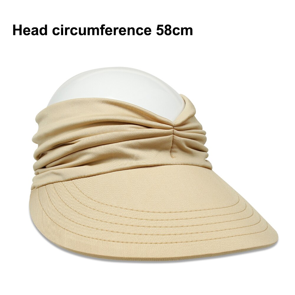 Sapca de soare dama, Poliester/Spandex, Bej, 58cm - eMAG.ro