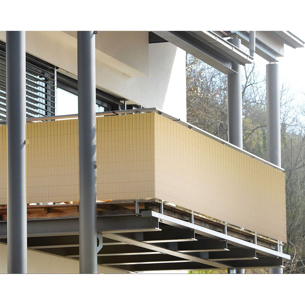 Paravan imitatie Bambus PVC 100x300cm, balcon, gard, terasa, protectie ...