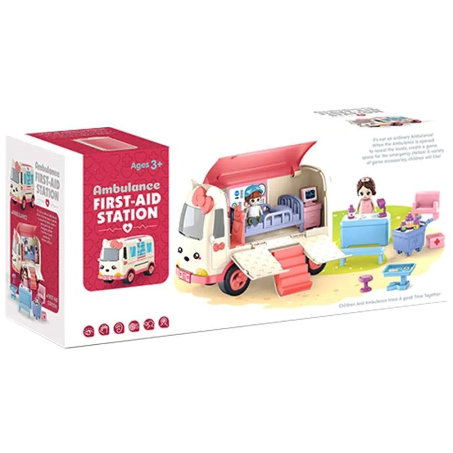 Ambulanta cu mobilier si figurine Ocie Touring First Aid Station 33 cm ...
