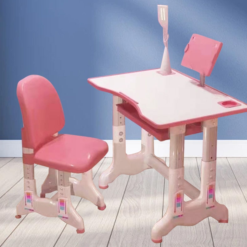 Set de masa si scaun pentru copii, ajustabile, cu lampa inclusa ...