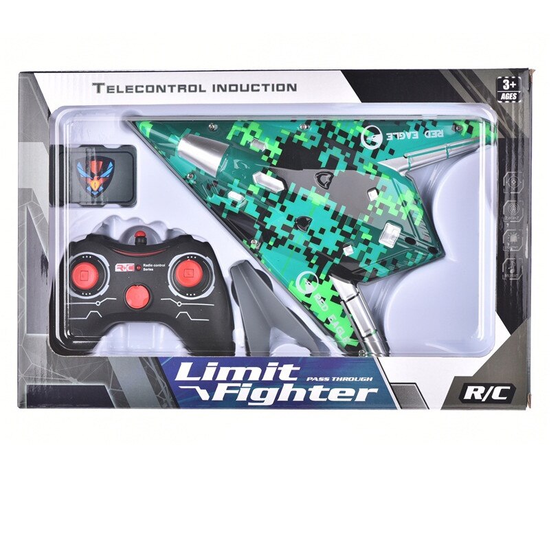 Avion cu telecomanda si 4 functii Limit Fighter verde - eMAG.ro