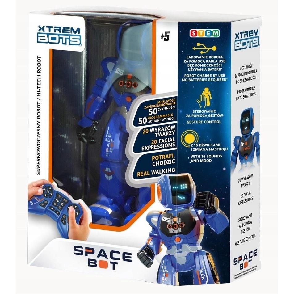 Jucarie robot pentru copii, TM Toys, Model Xtrem Bots Robot Space, 5 ani+, Multicolor - eMAG.ro