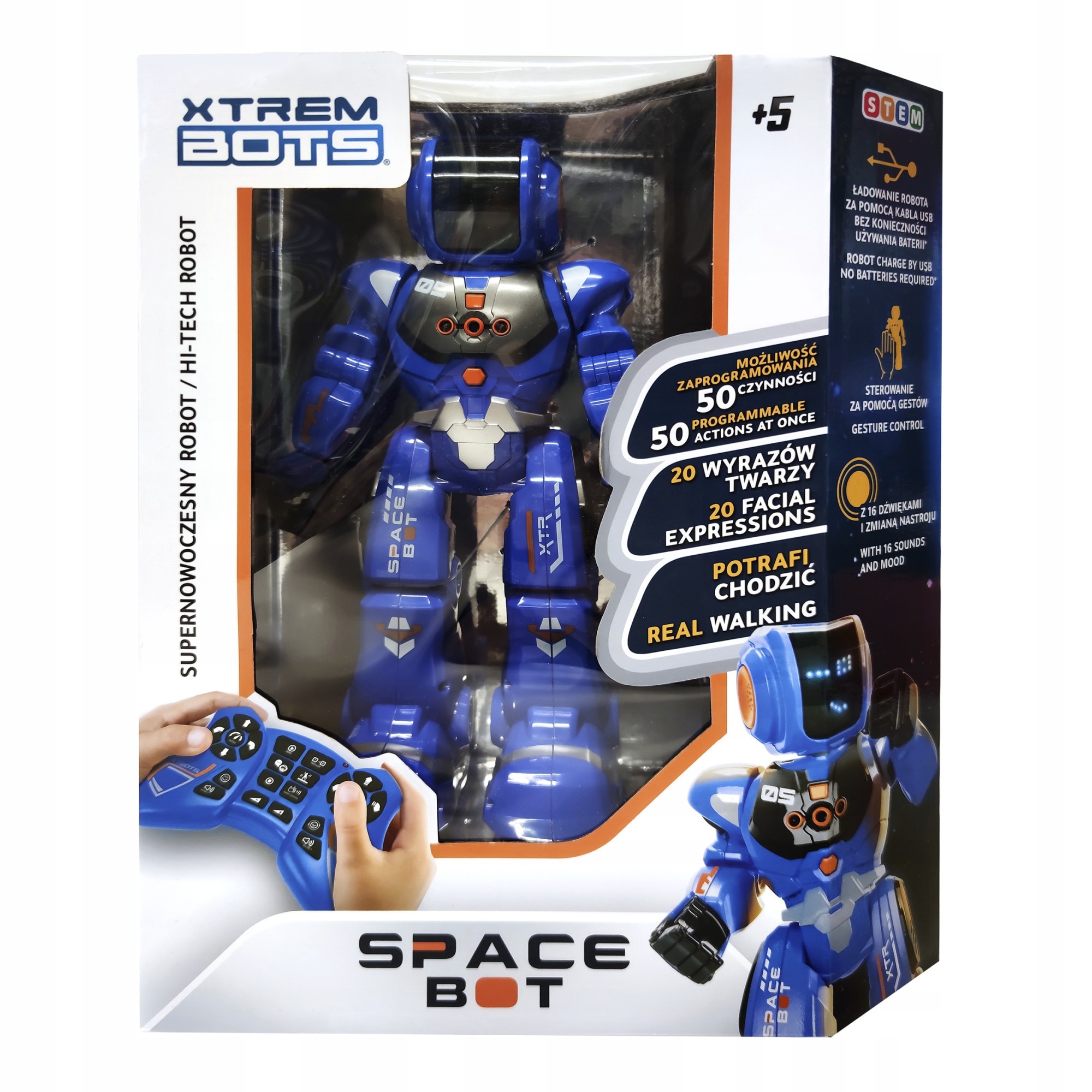 Jucarie robot pentru copii, TM Toys, Model Xtrem Bots Robot Space, 5 ...