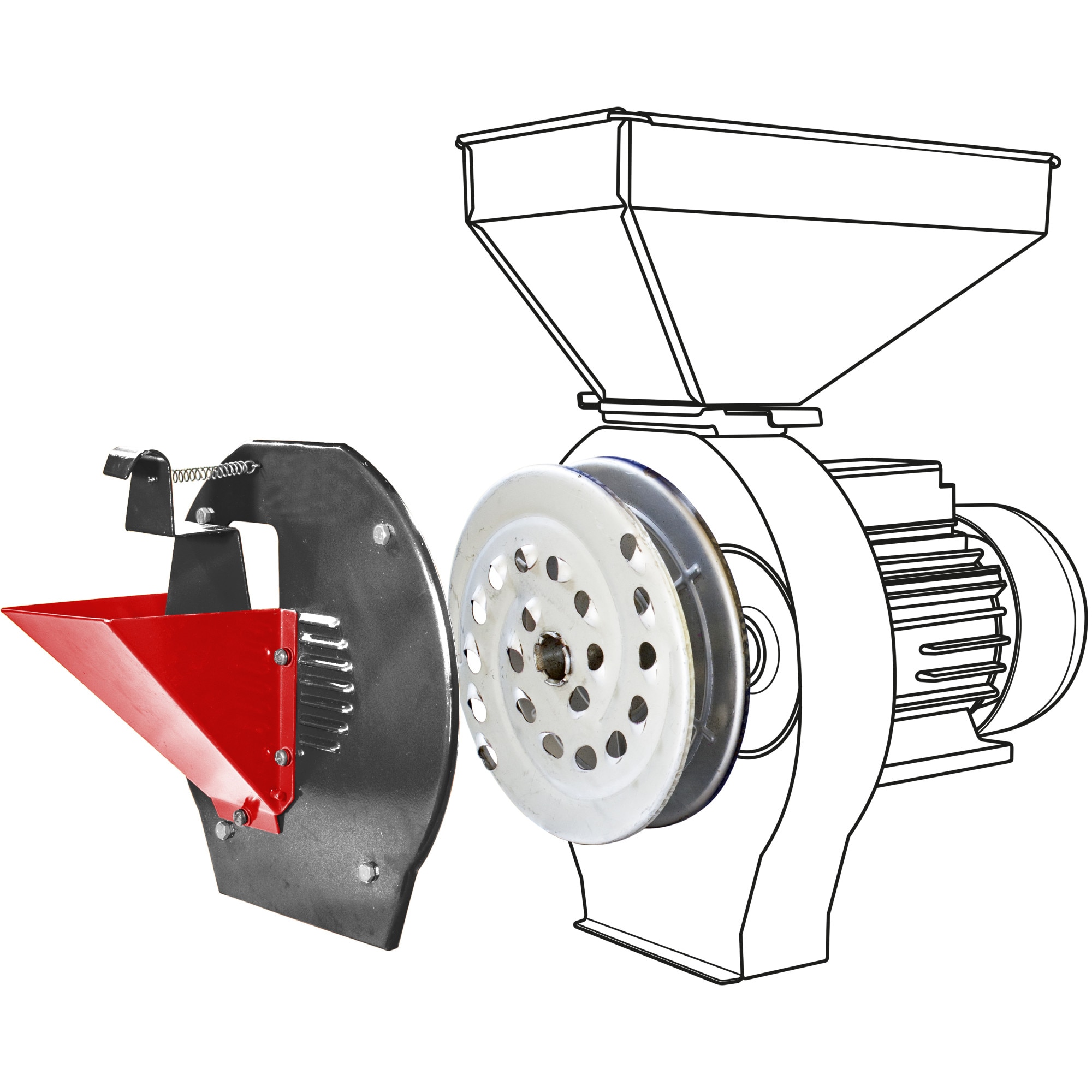 Moara electrica pentru cereale, legume si fructe Elefant EM 1.1D 3900W ...