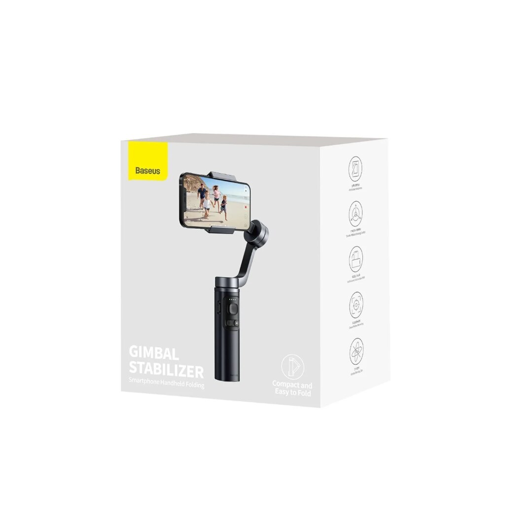Stabilizator Gimbal Baseus pentru Telefon 3 Axe Gri, cu Aplicatie ...