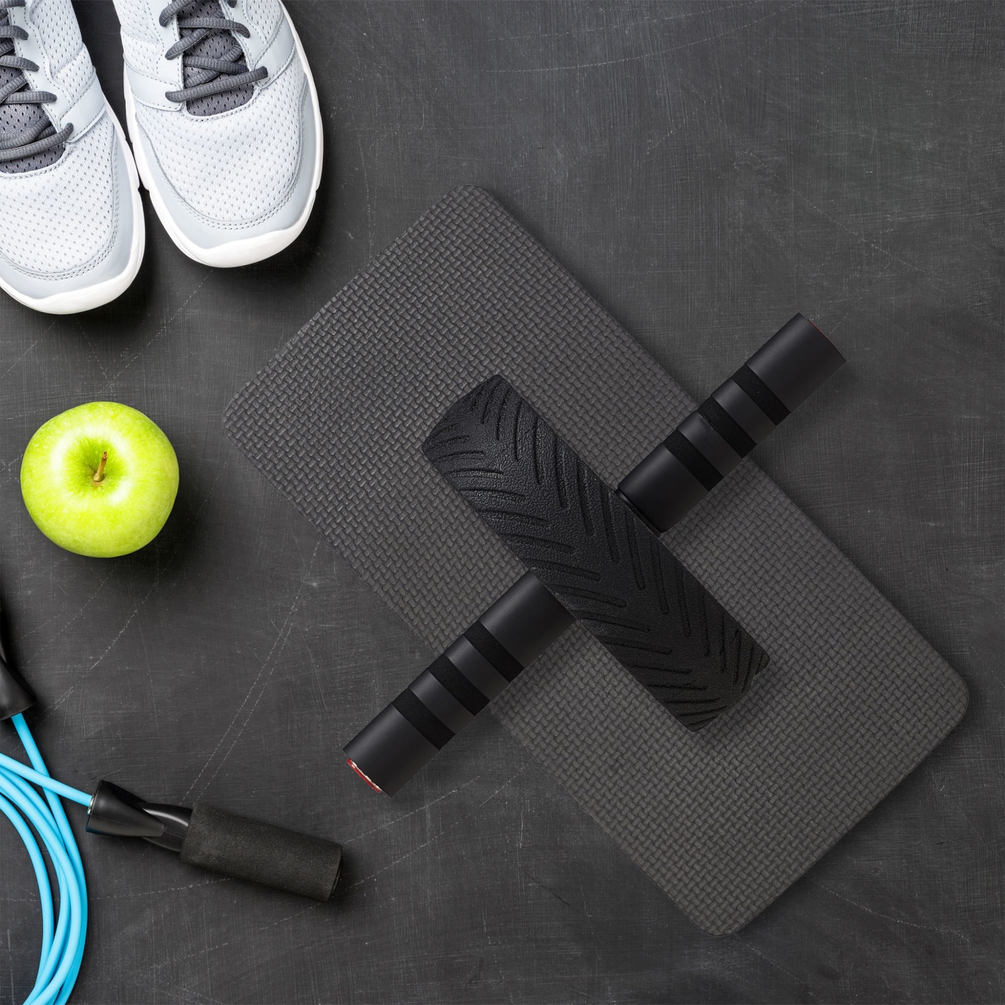 Rola abdominala pentru exercitii fitness, cu covoras pentru genunchi ...