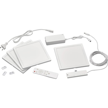 Kit 4 panouri luminoase modulare WOFI Germany, LED RGBW cu Telecomanda ...