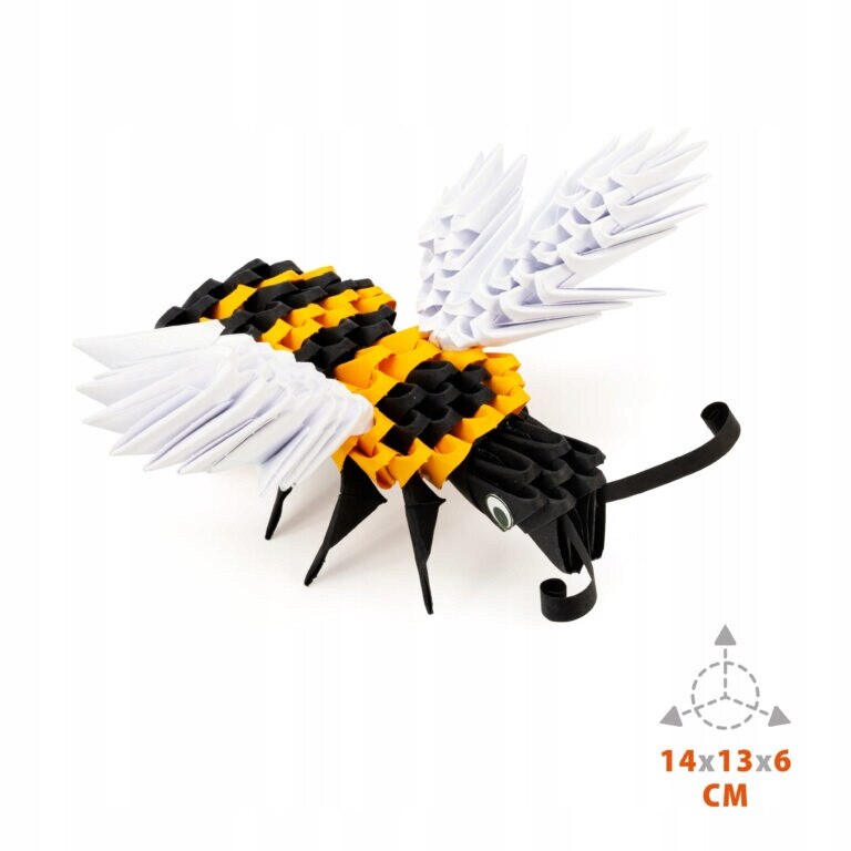 Set origami 3D pentru copii, Aleksander, Bee Art, Hartie, 8 ...