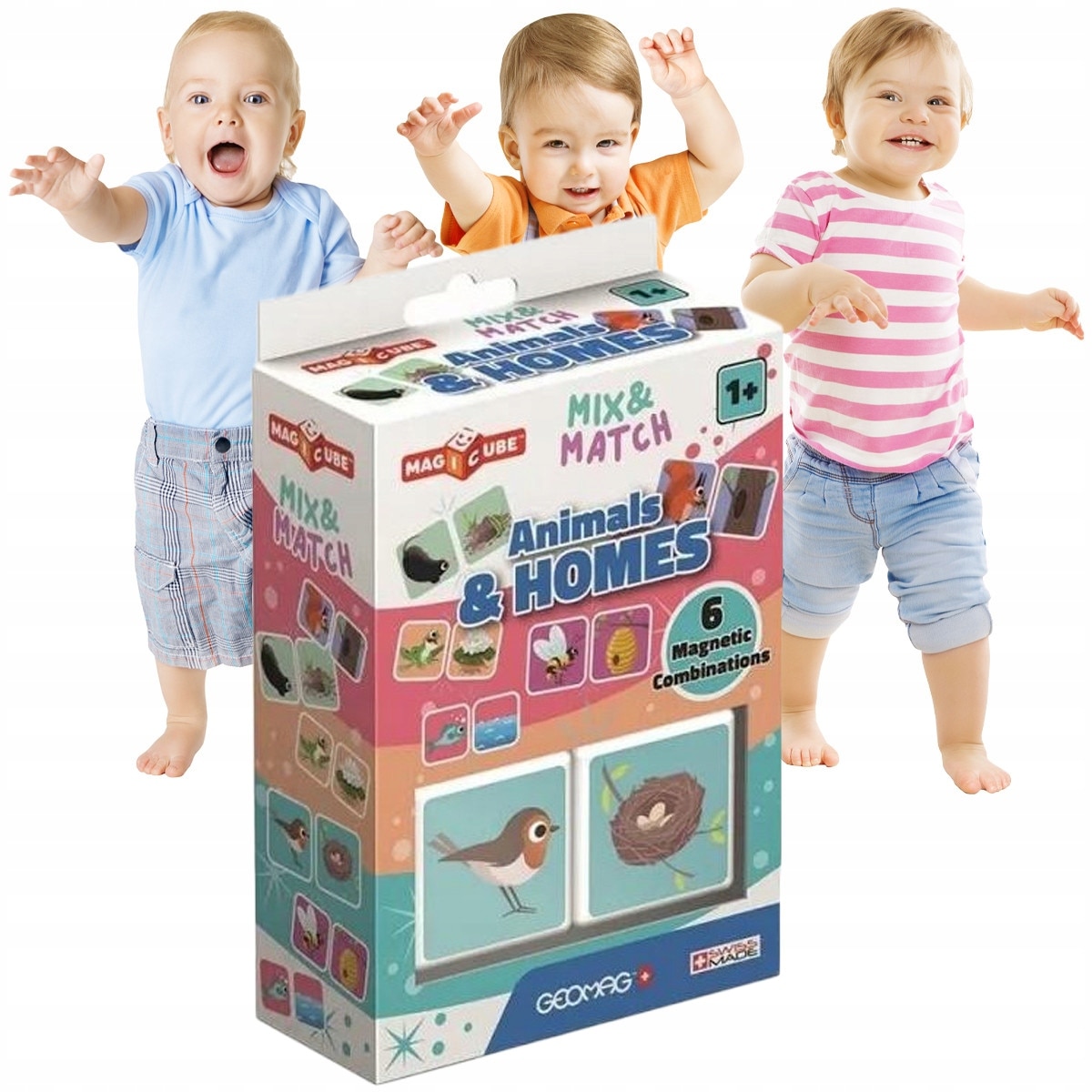 Set 2 cuburi magnetice Magicube, Geomag, 1+ - eMAG.ro