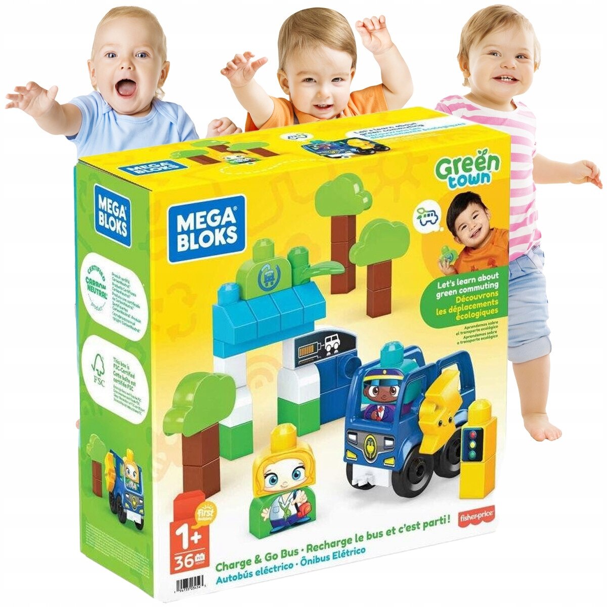 Set de constructie, Mega Bloks, 36 piese, Multicolor - eMAG.ro