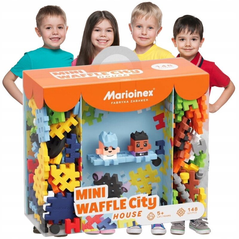 Set 148 blocuri de constructie Casa, Marioinex, Plastic, 5 ani ...