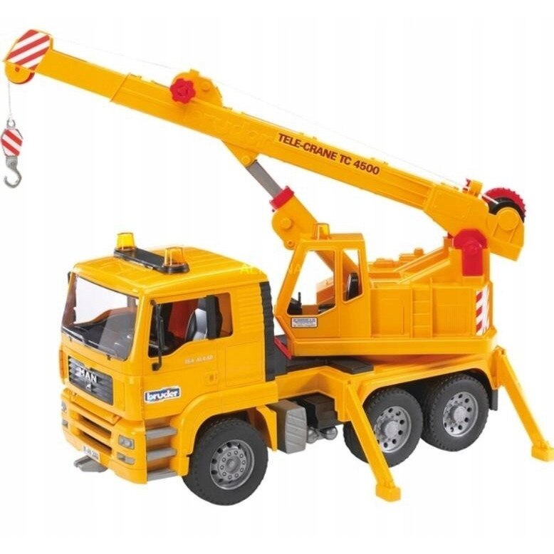 Macara de jucarie, Bruder, Plastic, Galben - eMAG.ro
