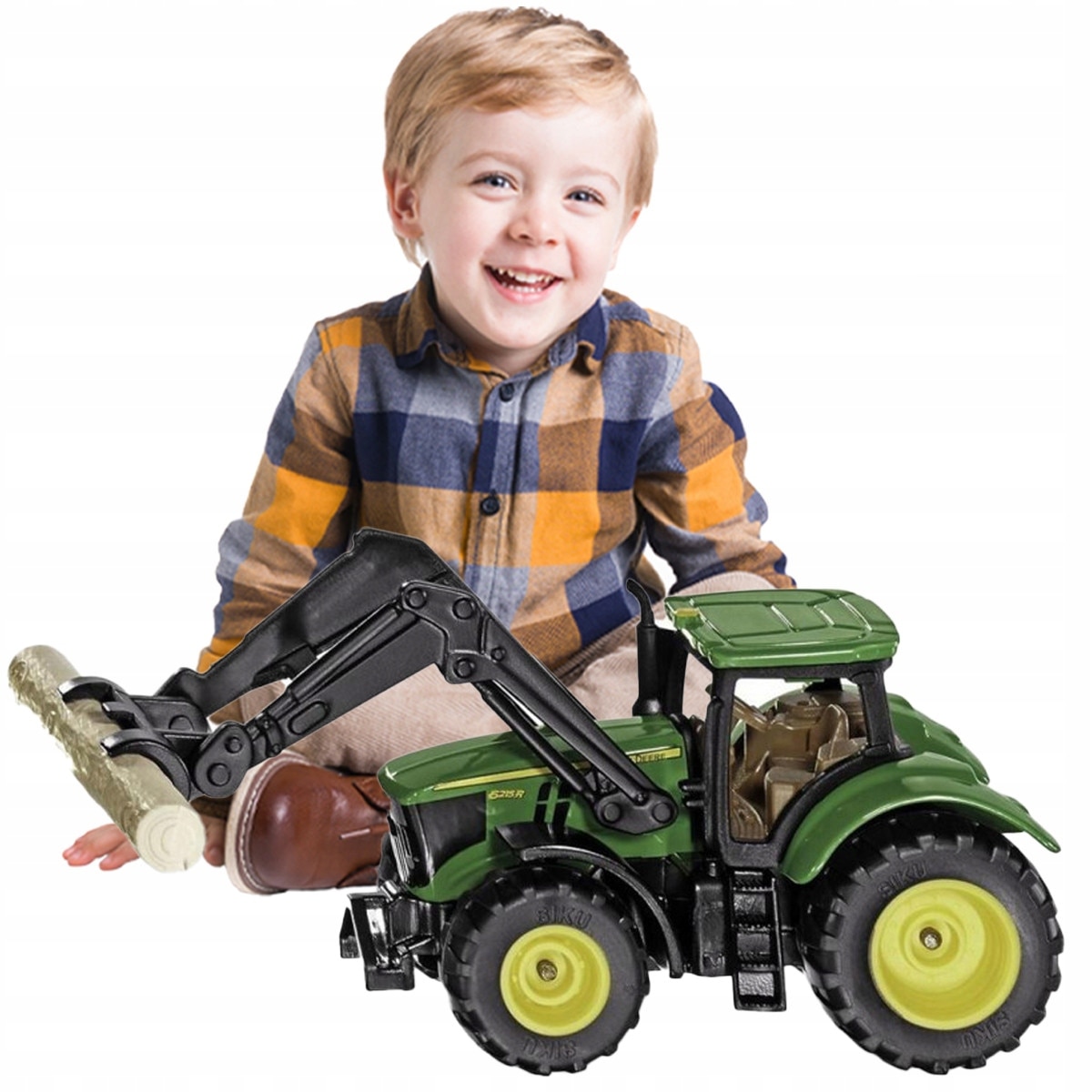 Tractor forestier John Deere, Siku, Plastic, Verde - eMAG.ro