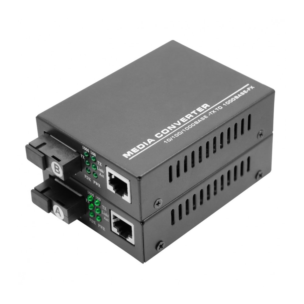 Kit Media Convertoare Fibra Optica Wdm Datamaxx Single Mode 10/100/1000 ...