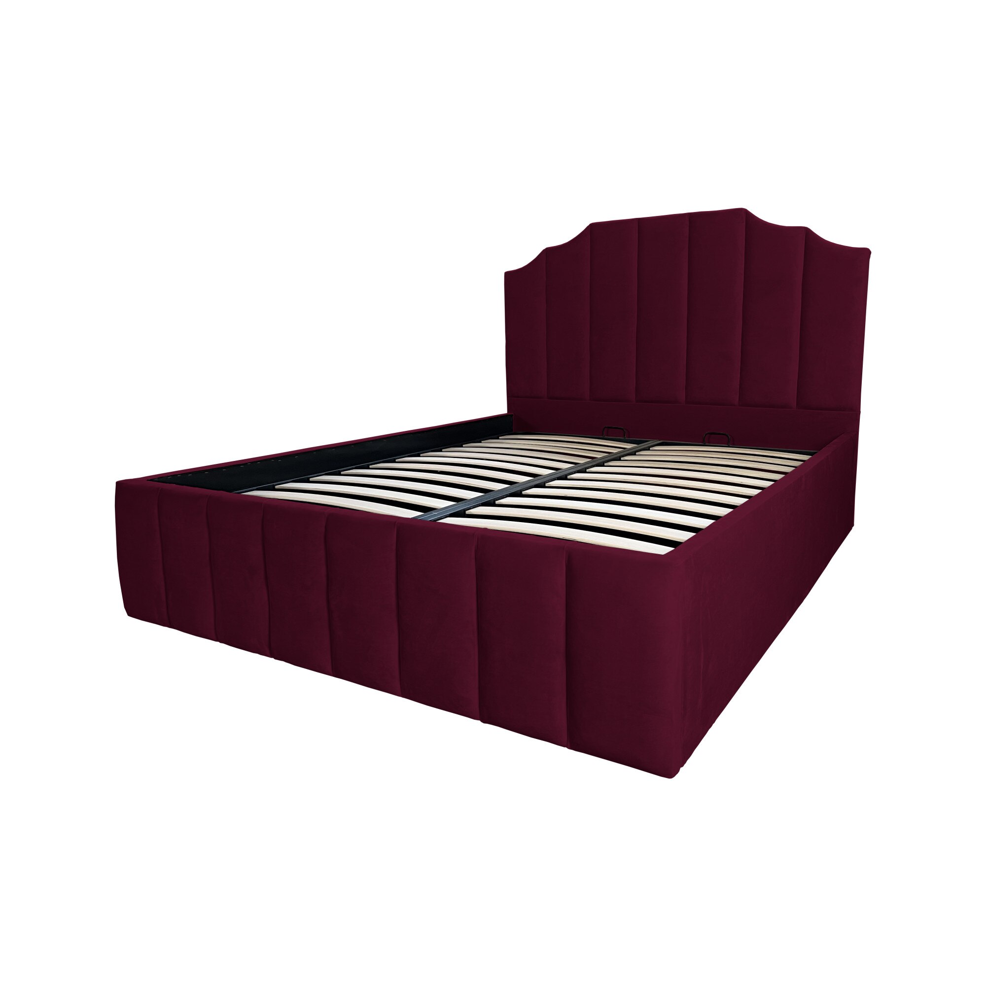 Pat tapitat Baxter, cu spatiu de depozitare si somiera rabatabila ...