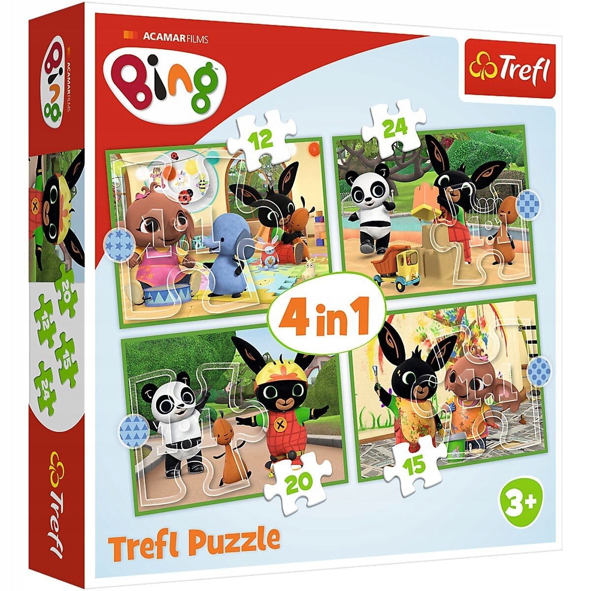 Puzzle 4 in 1, Trefl, Model Animale - eMAG.ro