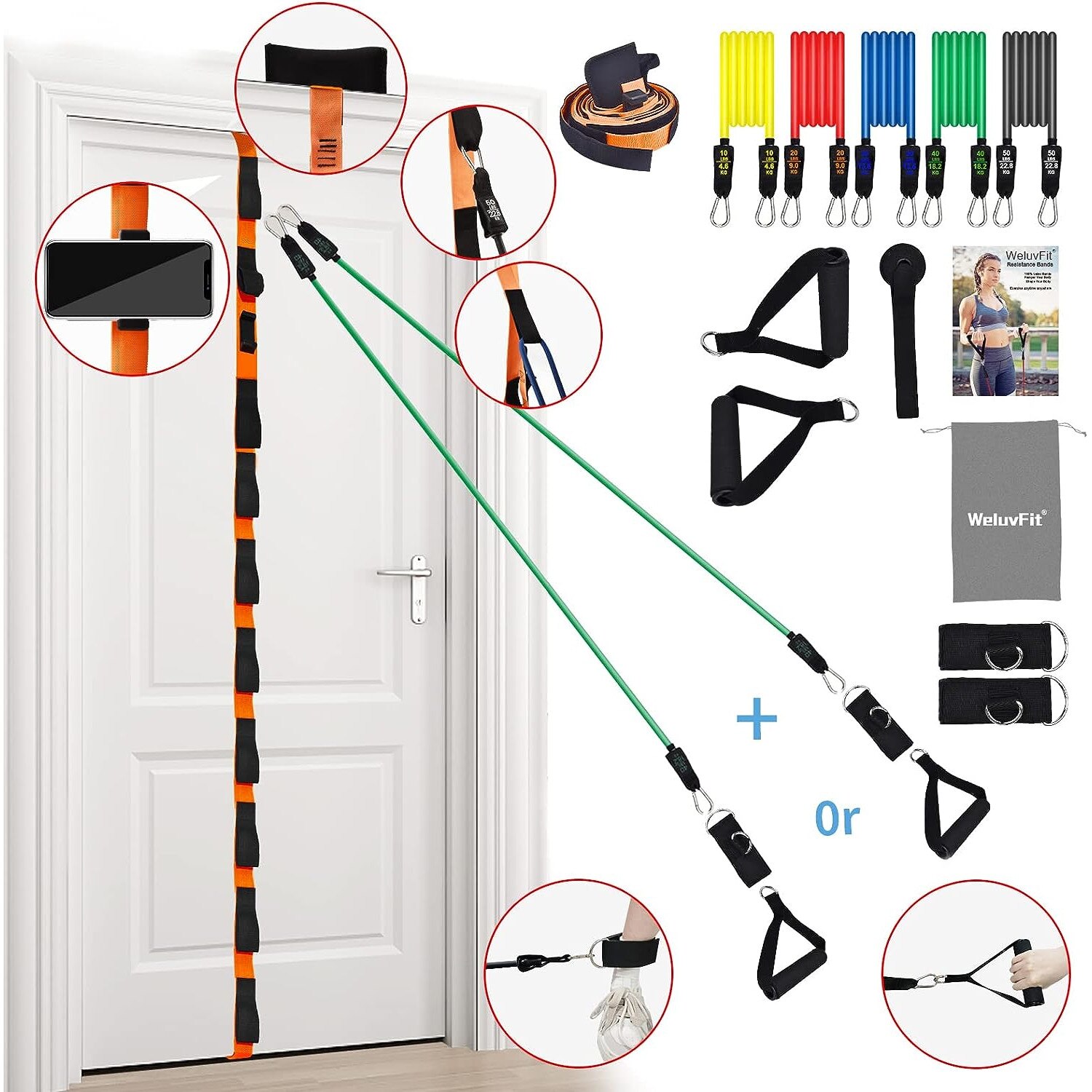 Benzi Elastice de Rezistenta, Weluvfit, Q41, pentru antrenament sala ...