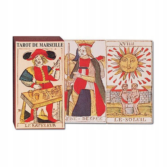 Set carti de tarot, Marseilles, Piatnik, 6.7 x 12 cm, Multicolor - eMAG.ro