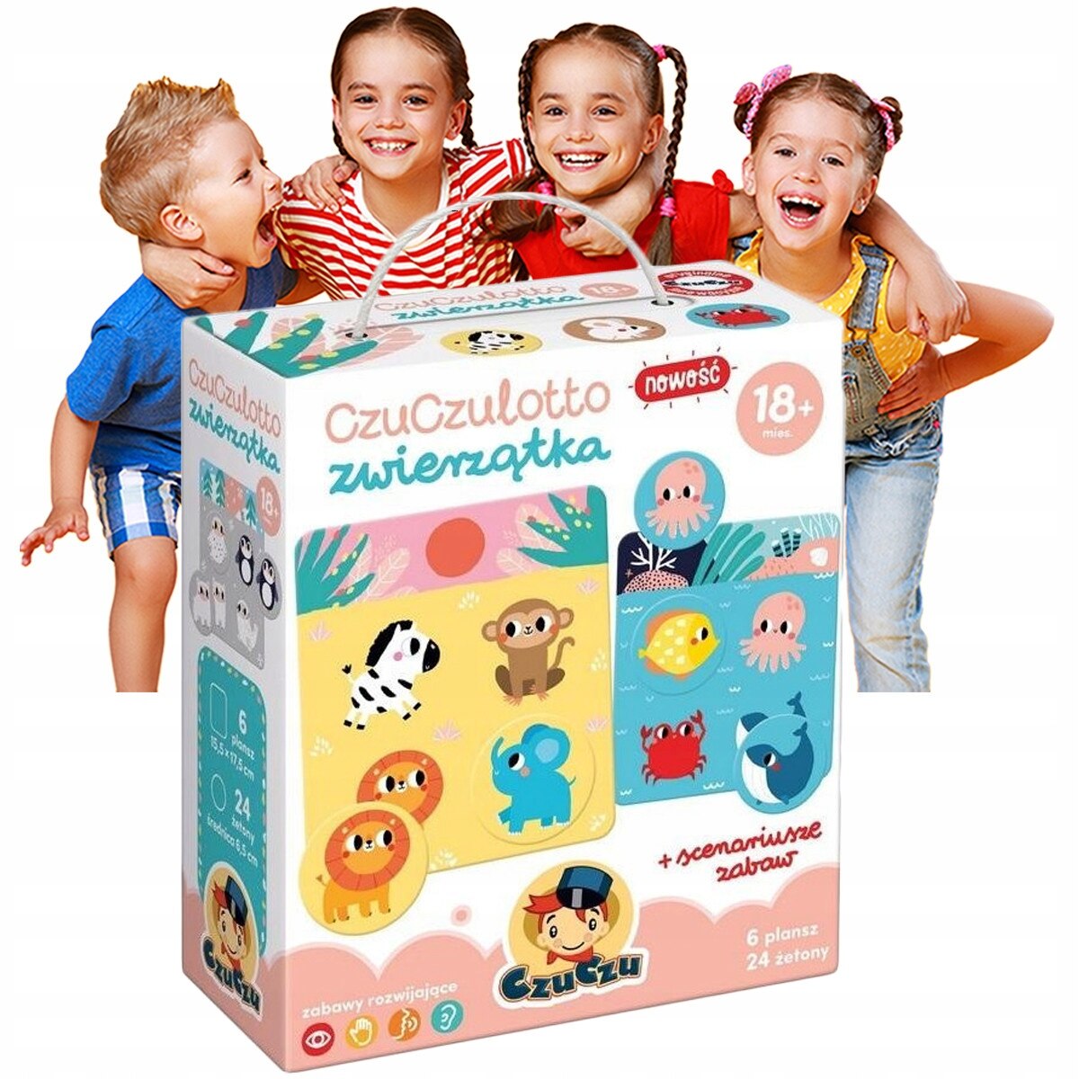 Joc tip puzzle cu animale, CzuCzu, 2 ani+ - eMAG.ro