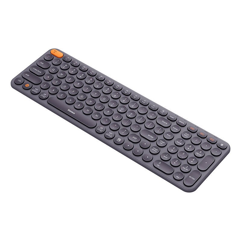Безжична клавиатура Baseus K01B, Tri-Mode, Bluetooth 5.0, 2.4G, Сива ...