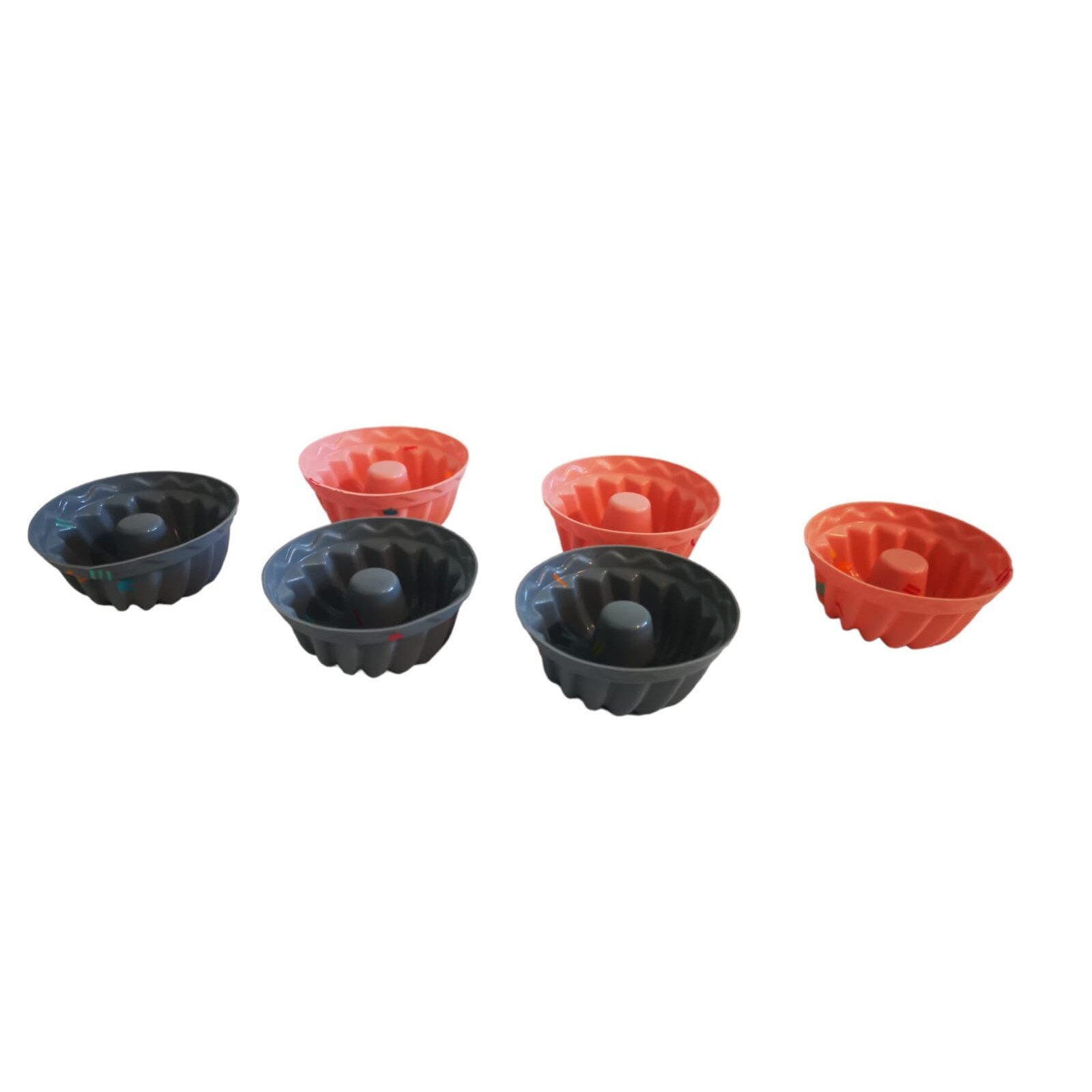 Set 6 forme silicon pentru briose, roz/gri - eMAG.ro