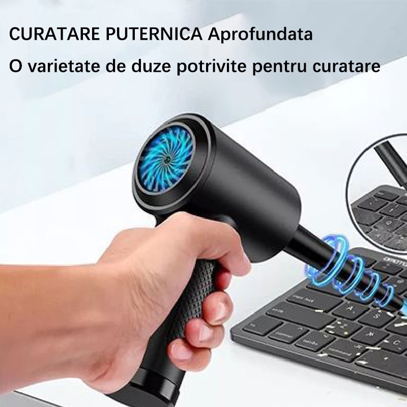 Aspirator portabil, 68W, 3A, 6000mAh, 51000 RPM, 7.4V/12V, pentru ...