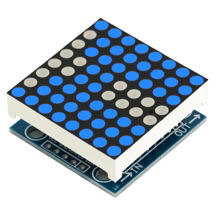 Display LED Matrix 8x8 MAX7219 LED, Albastru - eMAG.ro