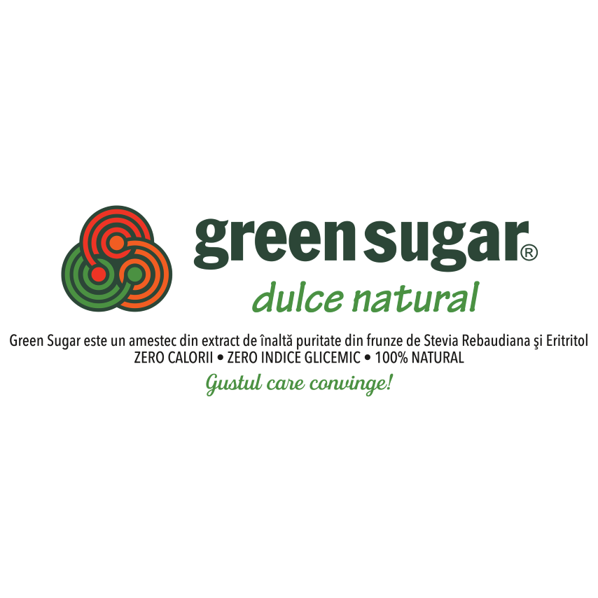 Indulcitor Green Sugar 100% natural, Zero calorii, 10 stickuri x 4grame ...