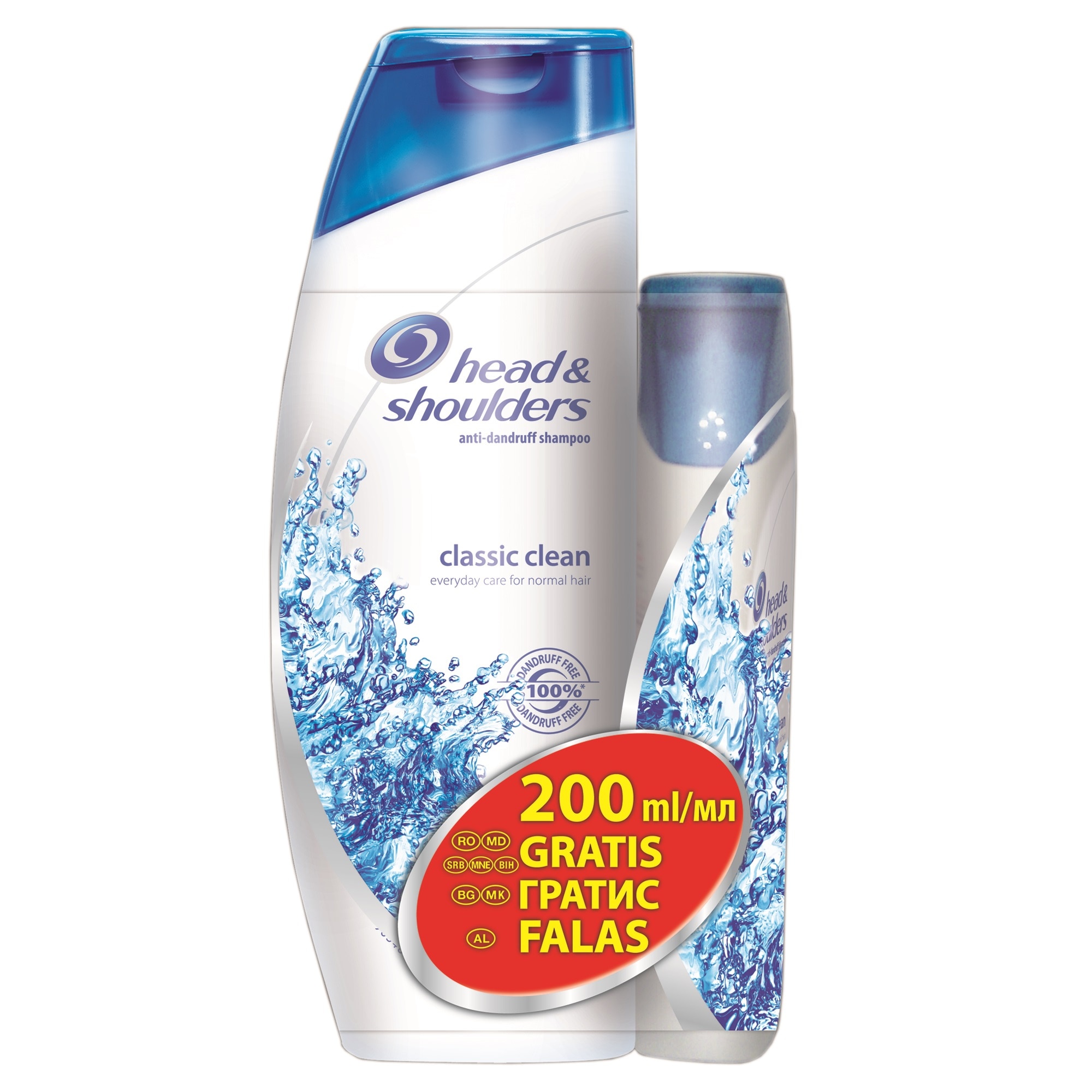 Sampon Head&Shoulders 2 in 1 Classic Clean, 750 ml + Gratuit 200 ml ...