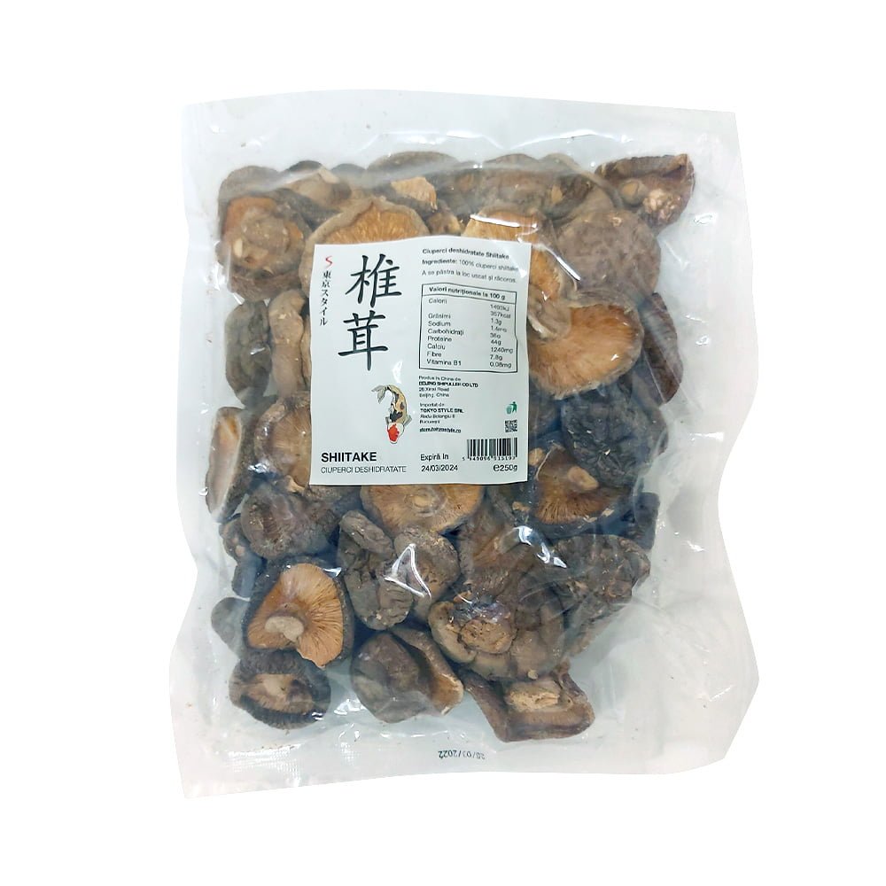 Ciuperci shiitake deshidratate Tokyo Style 4-7cm 250g - eMAG.ro