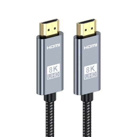Cablu HDMI2.1, 8K60HZ/4K120HZ, 48Gbps, 3D, 7m, Negru/Argintiu - eMAG.ro