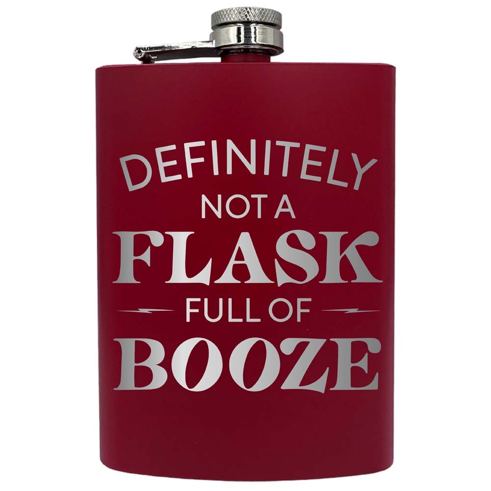 Plosca metalica gravata, de 8oz 240 ml pentru bauturi fine, Definitely ...