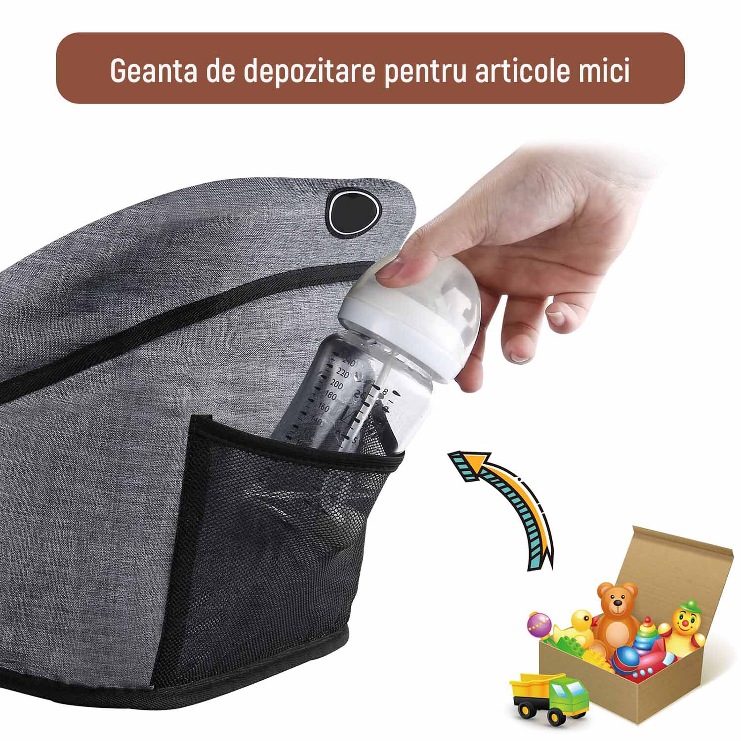 Scaun portabil pliabil pentru bebelusi, Vaxiuja, Material din poliester ...