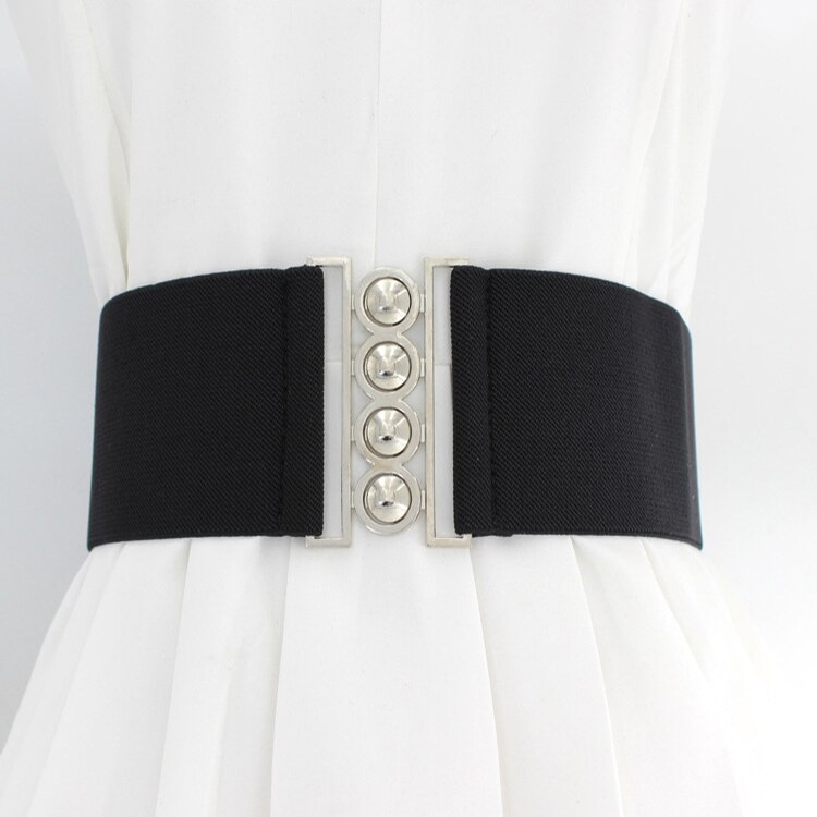 Curea elastica pentru dama, Vaxiuja, Metal/Sintetic, Negru - eMAG.ro