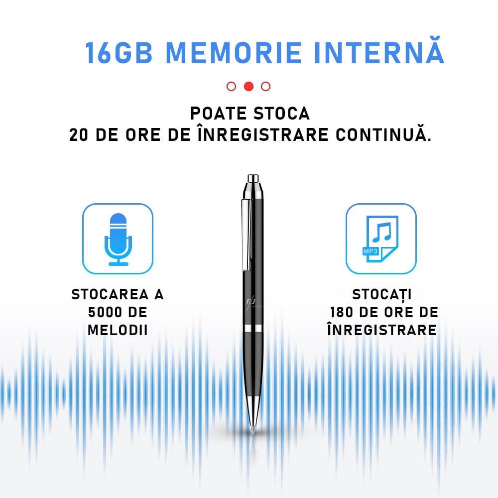 Reportofon spion pix 16GB cu mufa de casti ascunsa, EJ Products, Q90 ...