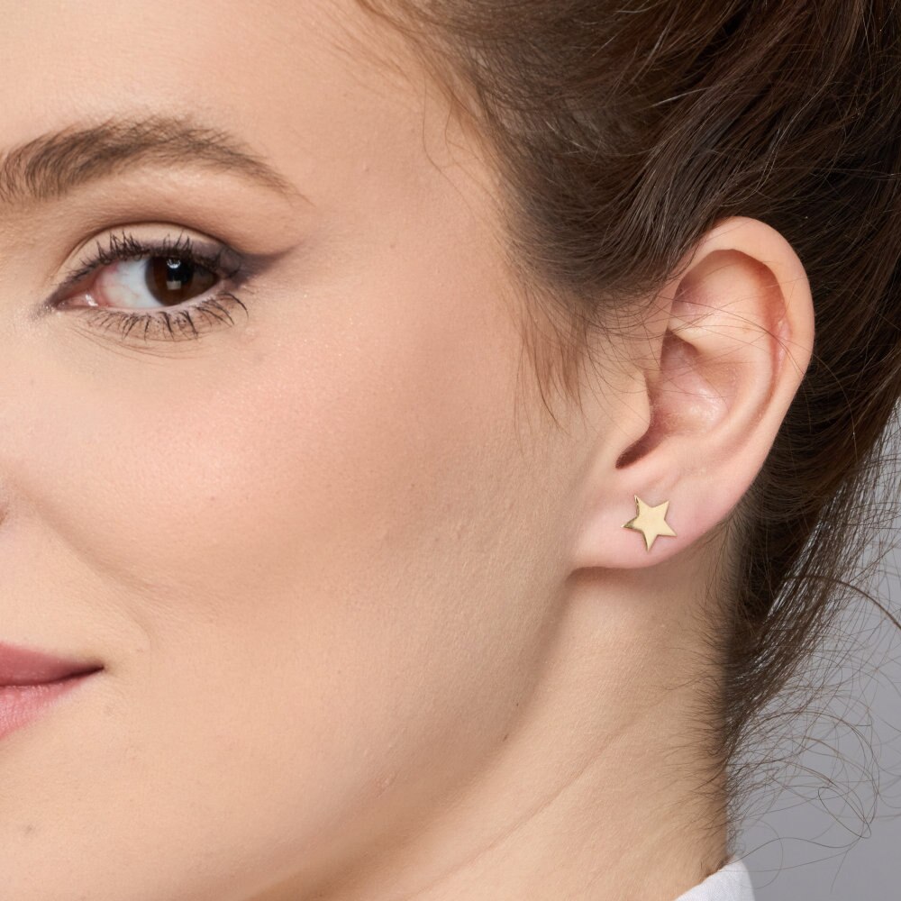 Cercei din aur 14k, SuperStar - eMAG.ro