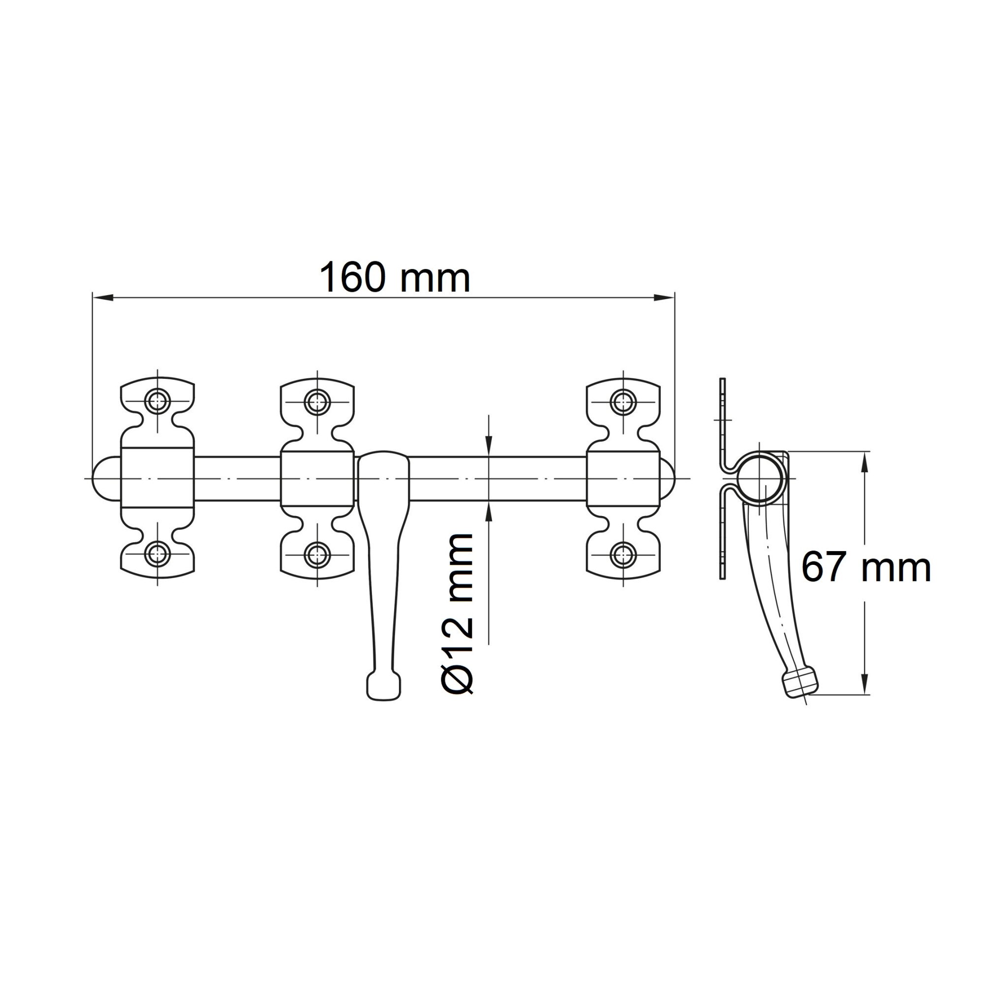 Zavor model Fresno, 160 mm, finisaj negru - eMAG.ro