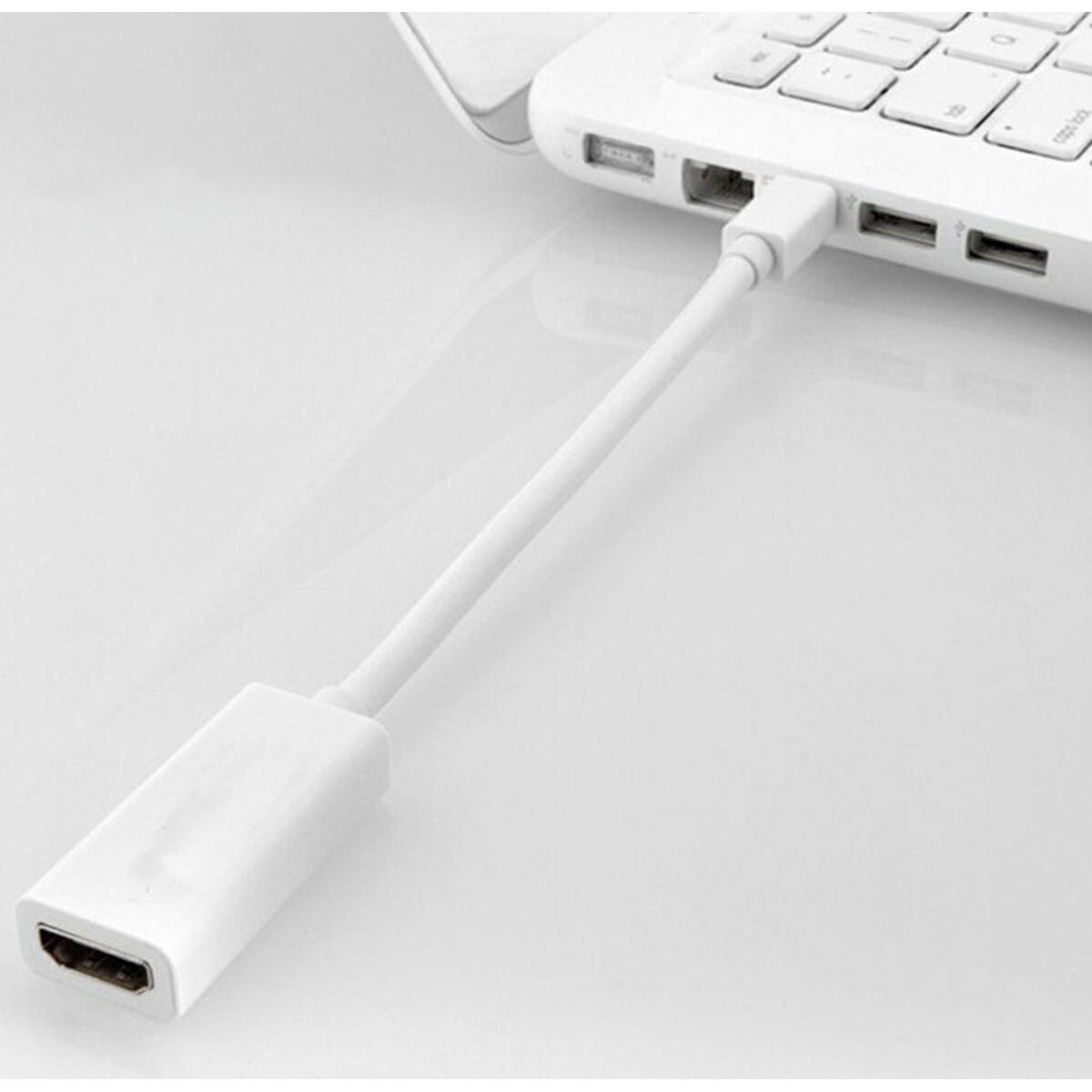 Mini adaptor DisplayPort la HDMI, Zola®, plastic, 23.8 cm, alb - eMAG.ro