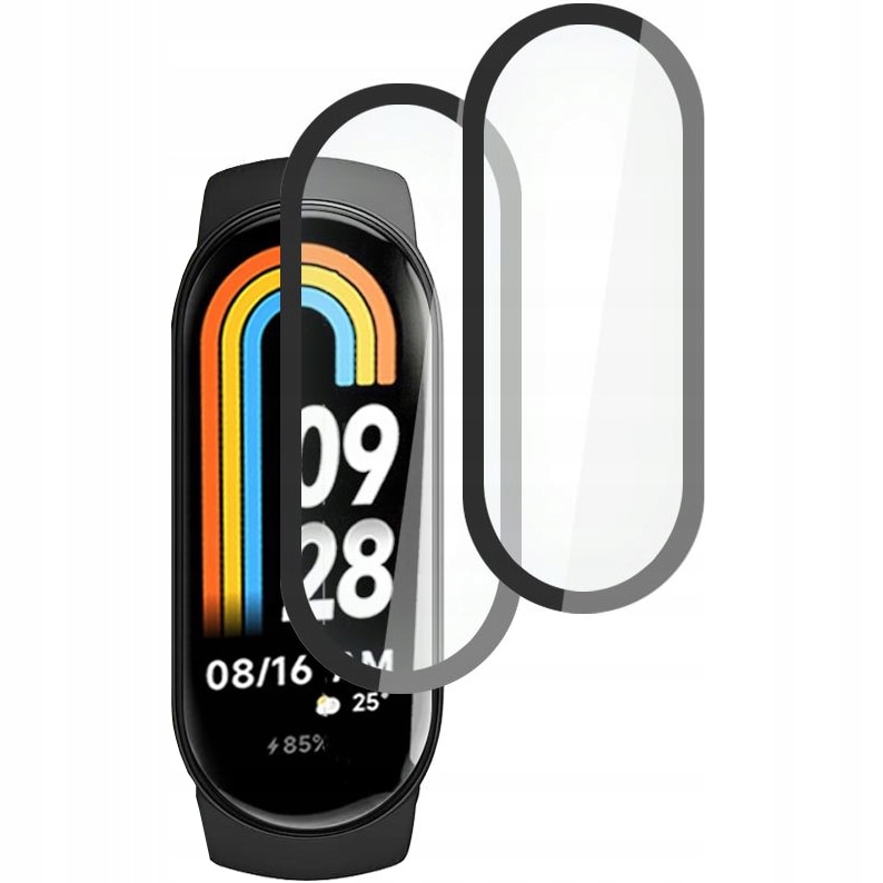 Folie protectie smartwatch, Hofi, Sticla, Compatibil cu Xiaomi Mi Smart Band 8/NFC, Transparent ...