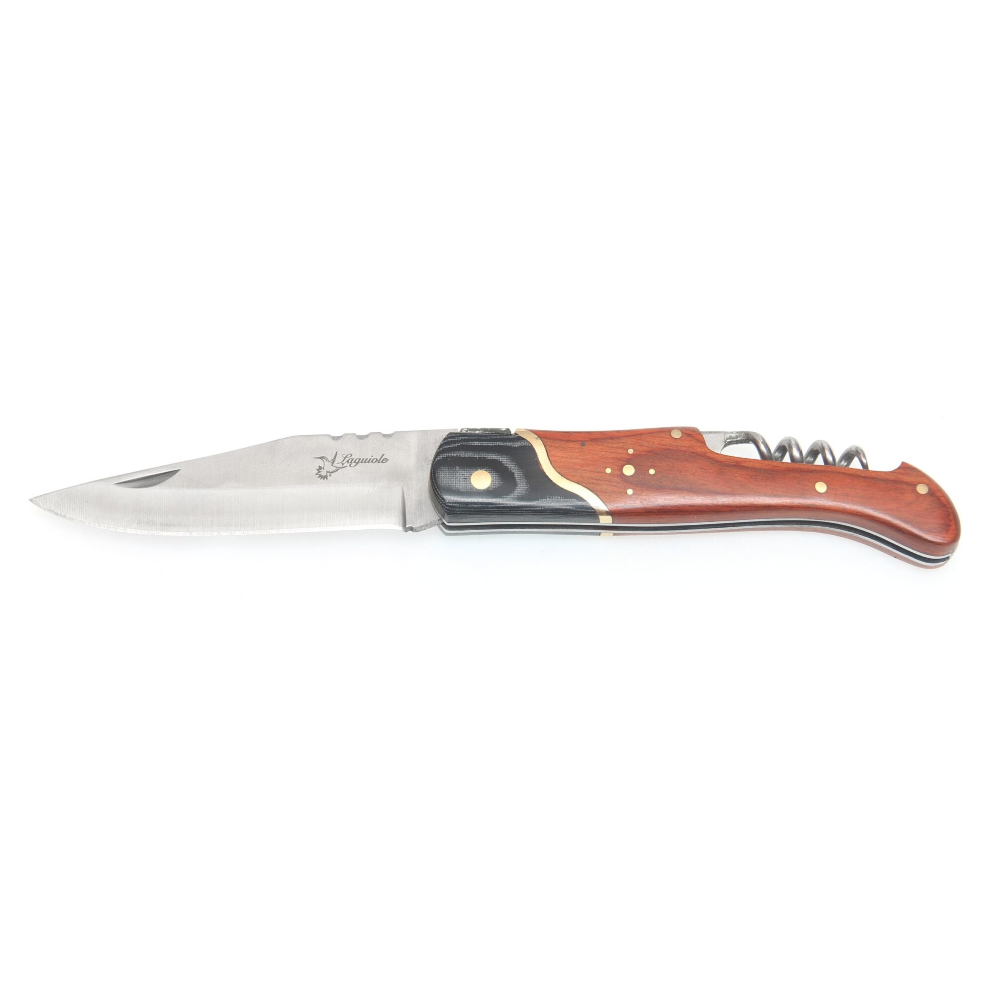 Briceag Lemn Lama 9.3cm Inox cu Tirbuson Laguiole Albainox 19418 - eMAG.ro