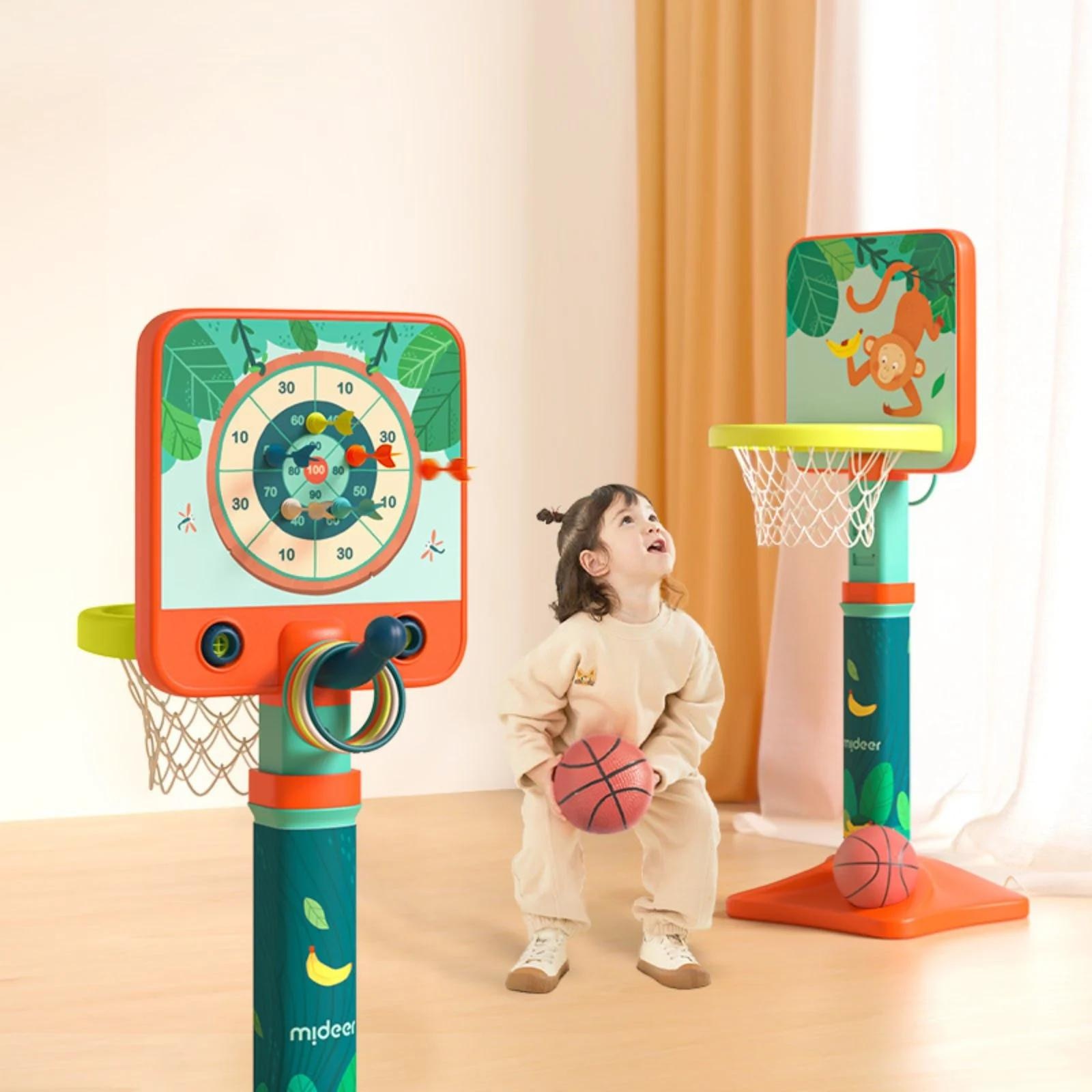 Minipanou, cos de baschet pentru copii, cu activitati pe ambele fete ...