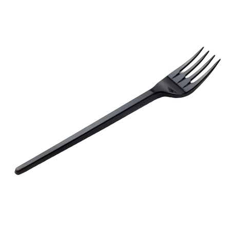 Set 100 furculite de unica folosinta, Pap Star, Plastic, 16.5 cm, Negru ...