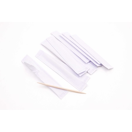 Set 1000 scobitori ambalate individual, Pap Star, Bambus, 65 mm, Bej ...