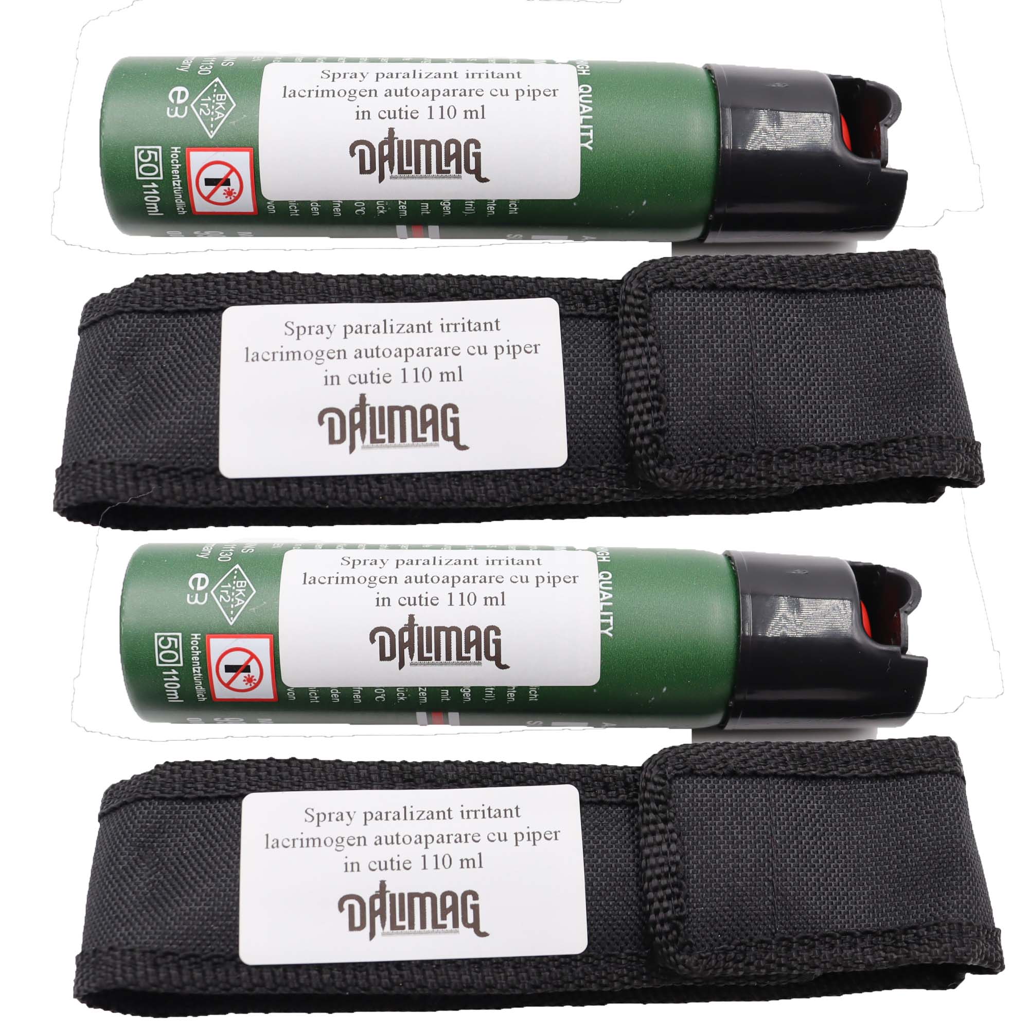 Set 2 bucati Dalimag 110 ml spray paralizant iritant lacrimogen autoaparare cu piper in cutie ...