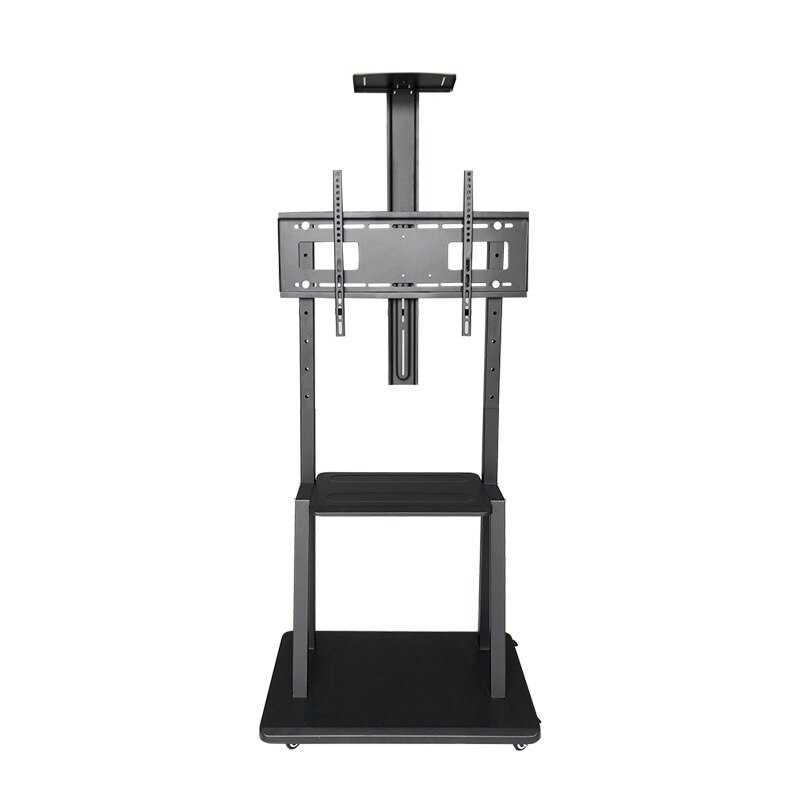 Stand mobil de televizor cu roti pivotante la 360°, ajustabil, raft ...