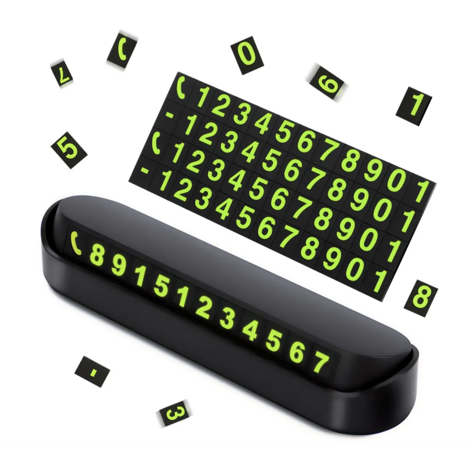 Suport numar telefon Negru, Numere Magnetice, parcare temporara - eMAG.ro